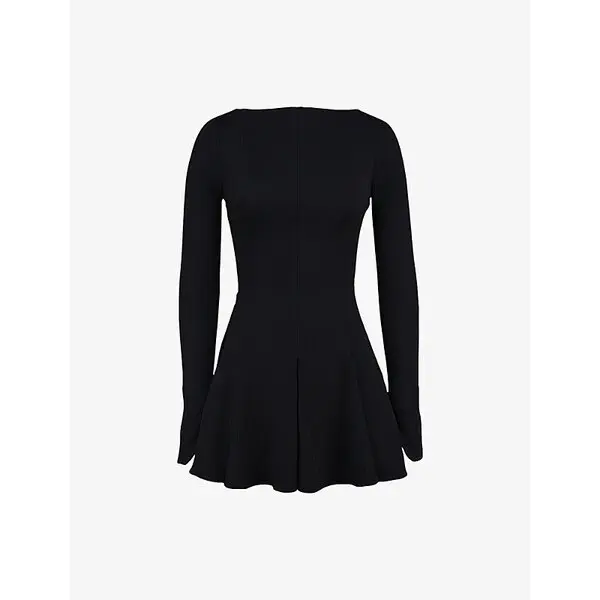 House Of Cb Francesca Long-sleeve Mini Dress - Black
