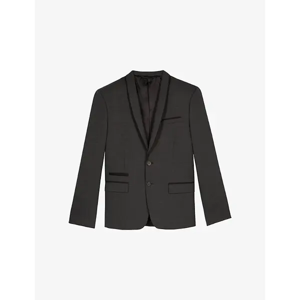 The Kooples Shawl-collar Single-breasted Stretch Wool-blend Blazer