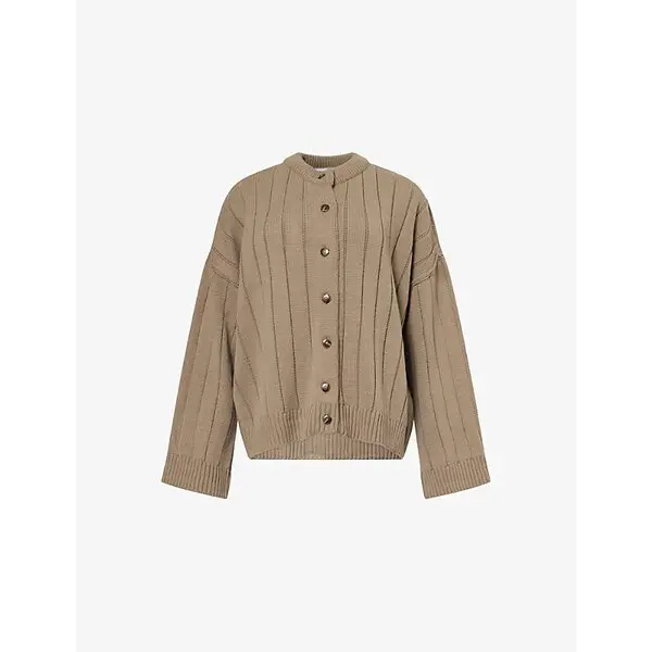 SISTERS & SEEKERS Ribbed-knit Cardigan - Beige
