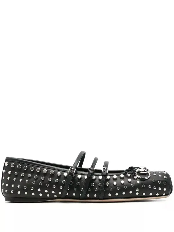Gucci Stud-embellished Ballet Flats
