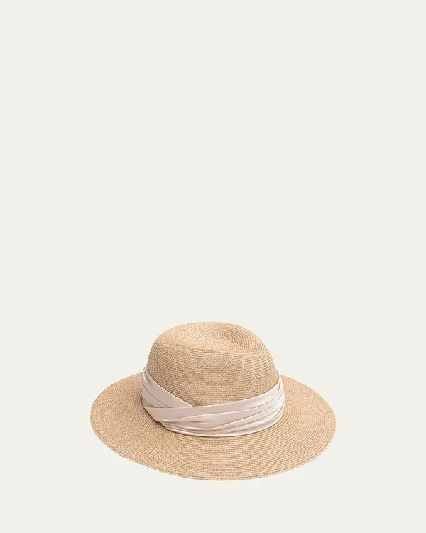 Eugenia Kim Courtney Straw Fedora With Twisted Band - Sand