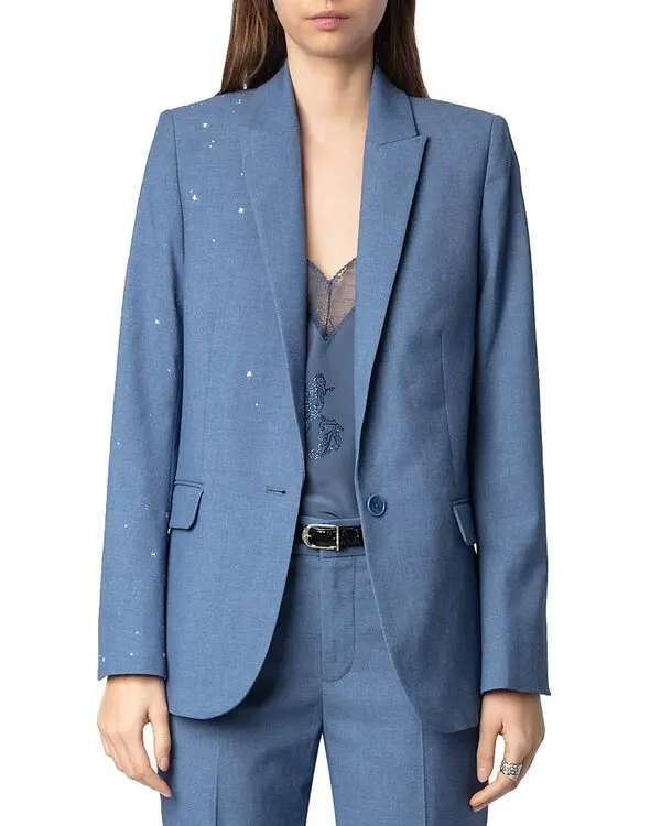 Zadig&Voltaire Rhinestone Embellished Blazer - Surf