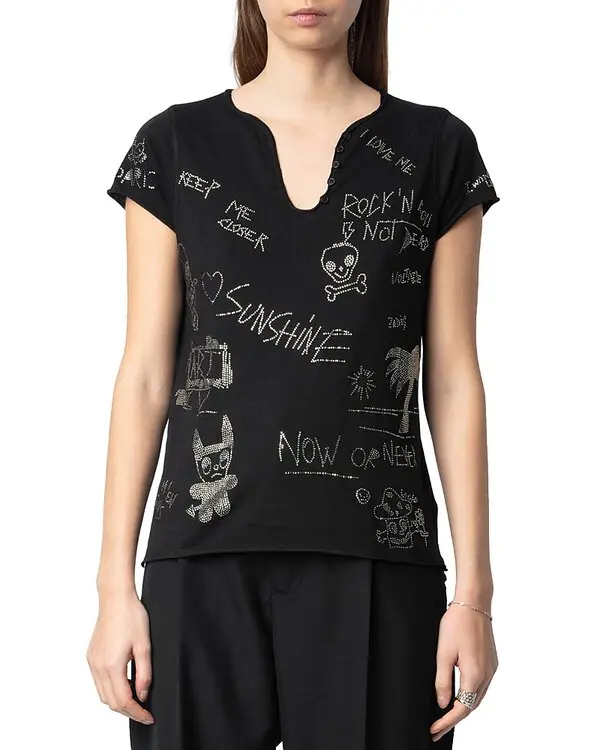 Zadig&Voltaire Tunisien Rhinestone T-shirt