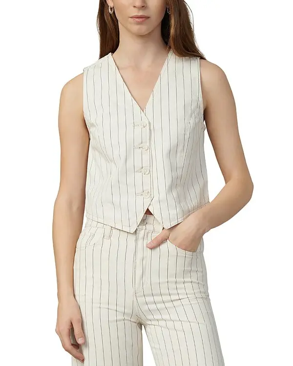 Joe's Jeans The Relaxed Tailored Vest - Natural Stripe