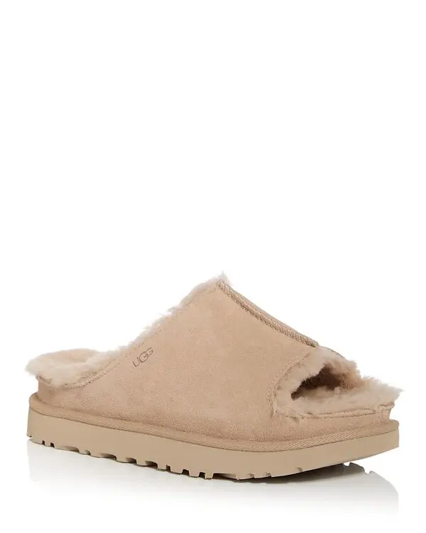 UGG Greenport Shearling Slide Slippers - Sand
