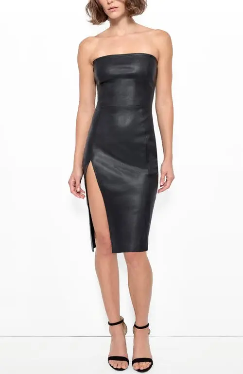 AS By DF Aura Stretch Leather Dress - Black