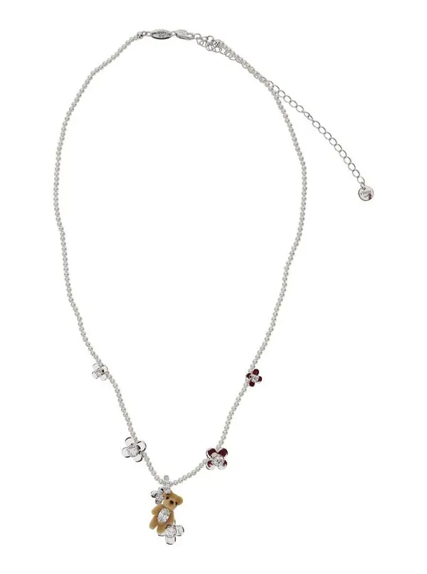 YVMIN Necklace With Bead And Bear Detail