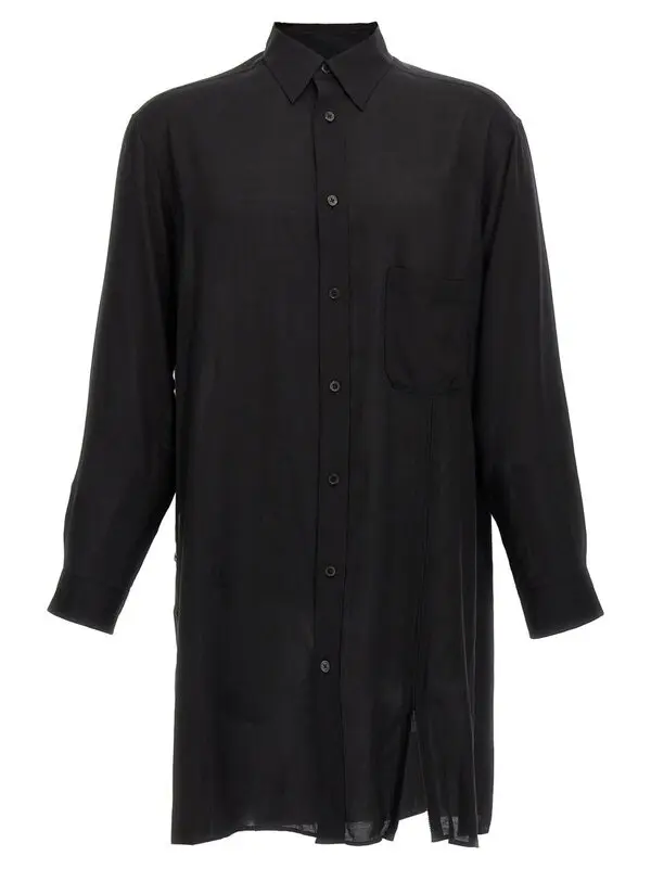 Yohji Yamamoto Cellulose Lawn Zip Button Blouse' Shirt