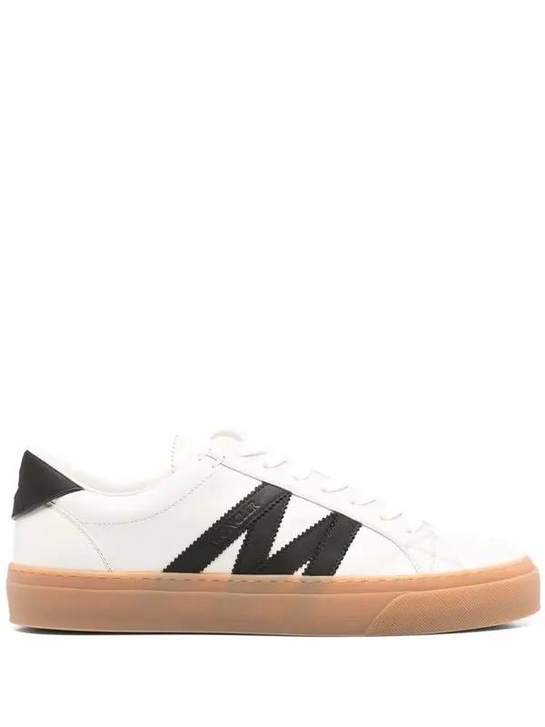 Moncler Monaco2 Low-top Leather Sneakers - White