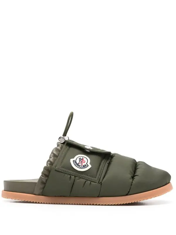 Moncler Mon Pocket Slippers - Dark Green