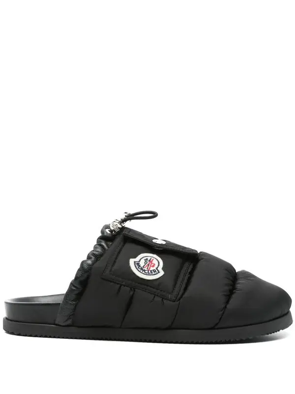 Moncler Mon Pocket Slippers - Black