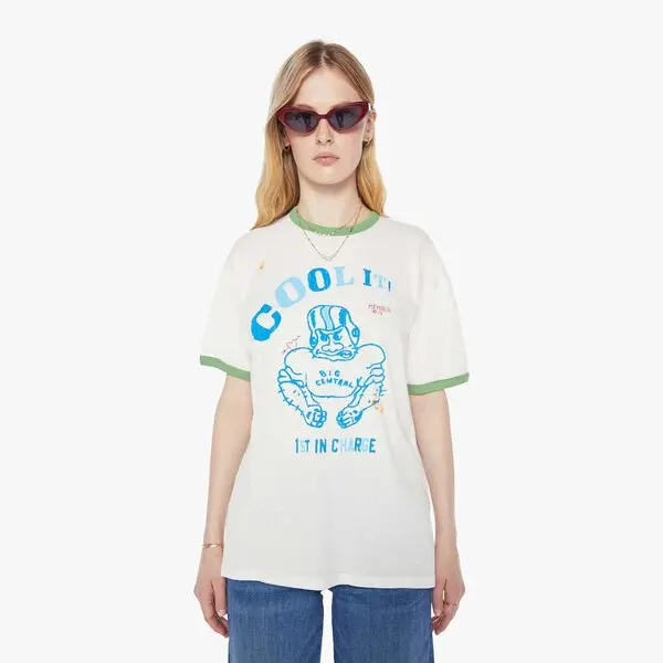 MOTHER The Lowdown Ringer T-shirt First In Charge