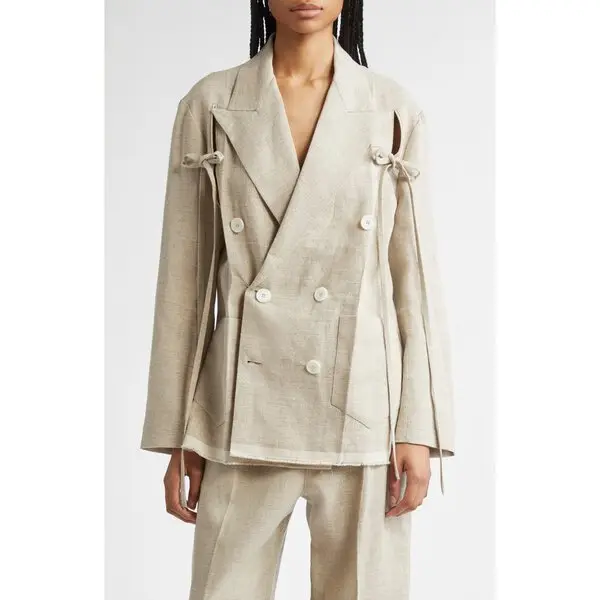 SETCHU Geisha Belted Linen Jacket