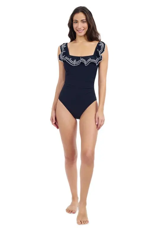 GOTTEX Lola Square Neck One-piece - Black