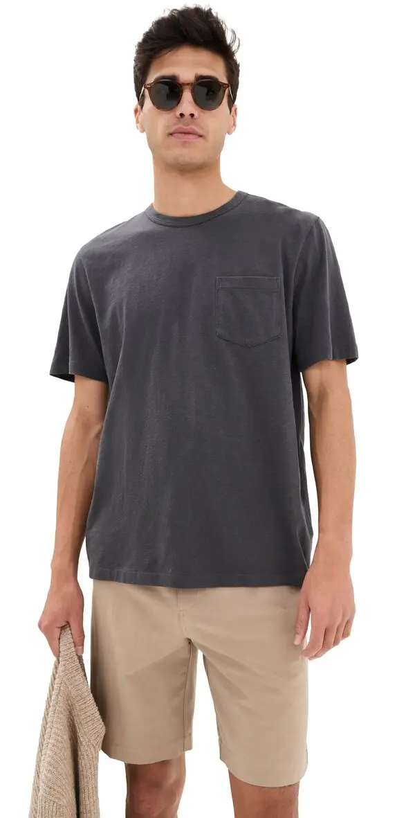 Faherty Brand Sunwashed Pocket Tee - Graphite