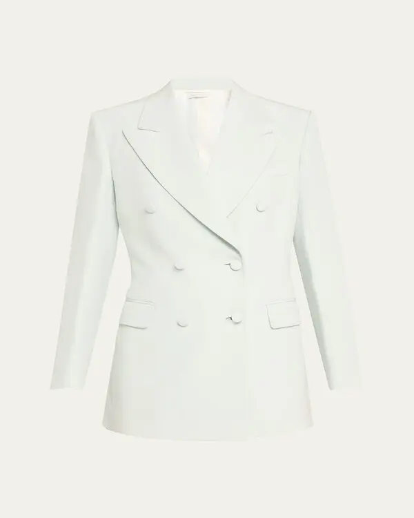Brioni Double-breasted Cady Silk Jacket