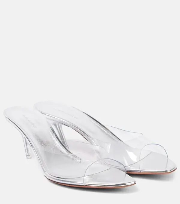 Amina Muaddi Alexa Glass 60 Pvc Mules - Transparent