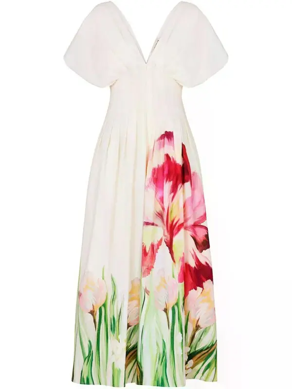 NICHOLAS Sonya Midi Dress - White
