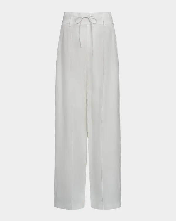 Vince Drawstring Double-waistband Pants