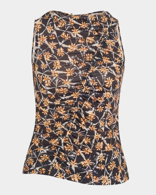 Ulla Johnson Medea Asymmetric Shirred Top - Medea Top