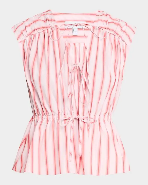 Derek Lam 10 Crosby Caroline Striped Top - Benibana Multi