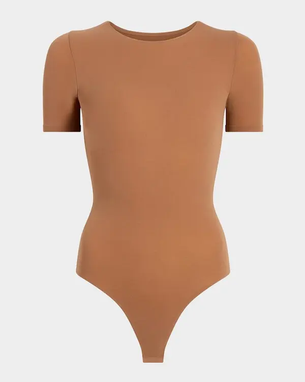 Commando Ballet Microfiber Thong Bodysuit - Cocoa