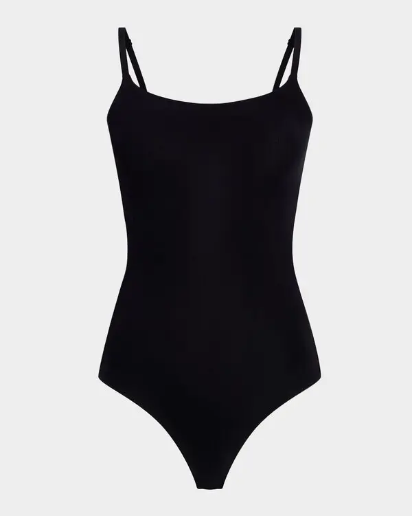 Commando Ballet Scoop-neck Thong Bodysuit - Black