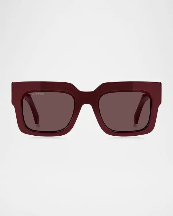 Etro Rectangle Sunglasses - Burgundy