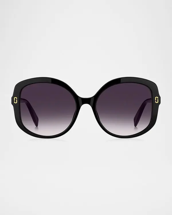 Marc Jacobs Round Acetate Sunglasses - Black