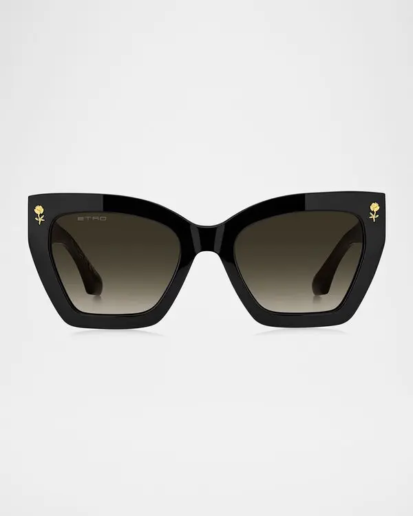Etro Rectangle Acetate Sunglasses - Black