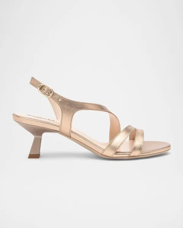 NEROGIARDINI Strappy Kitten-heel Sandals - Gold