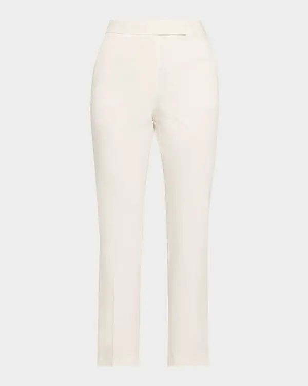 Max Mara Okra Cropped Pants - White