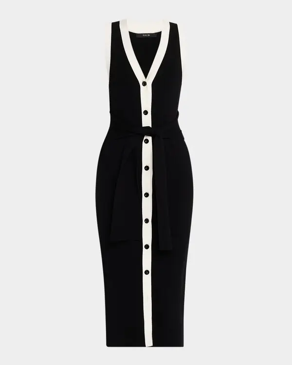 TOCCIN Victoria Sleeveless Knit Midi Dress - Jetop