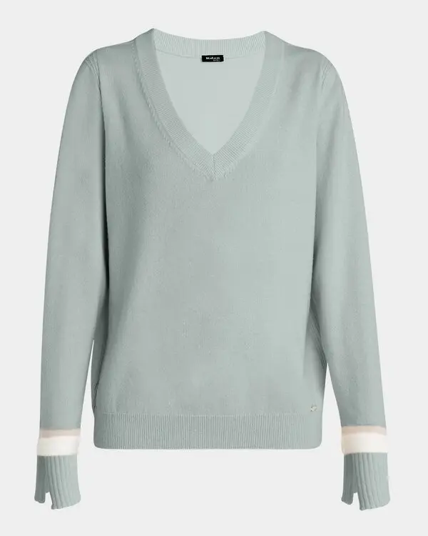 Kiton V-neck Cotton Sweater