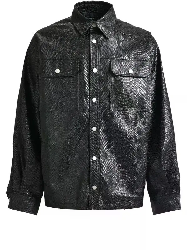 BREATH Crocodile-embossed Shirt