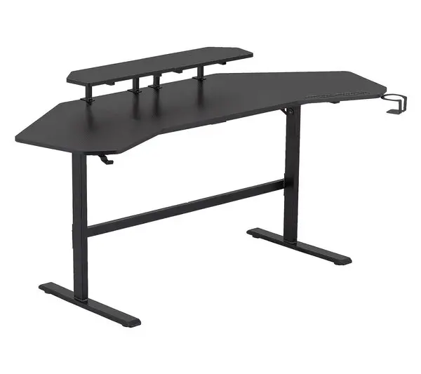 TECHNI SPORT Ts911d Gaming Desk W/ Shelves & Ac Cessory Holder