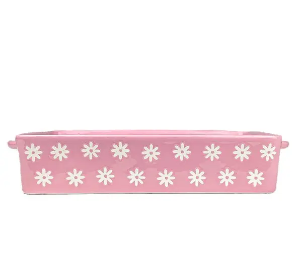 10 STRAWBERRY STREET Daisy Rectangle Baker