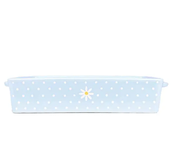 10 STRAWBERRY STREET Daisy Polka Dot Rectangle Baker
