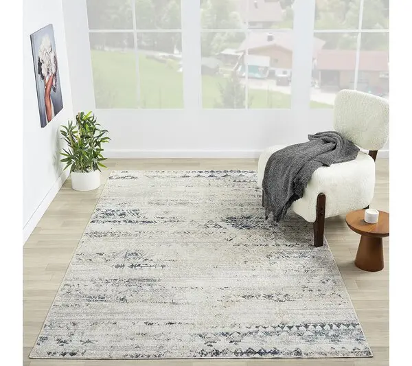 OX BAY TRADING CO. Ox Bay Geometric Performance Polyester Indoor R Ug, 2' X 3