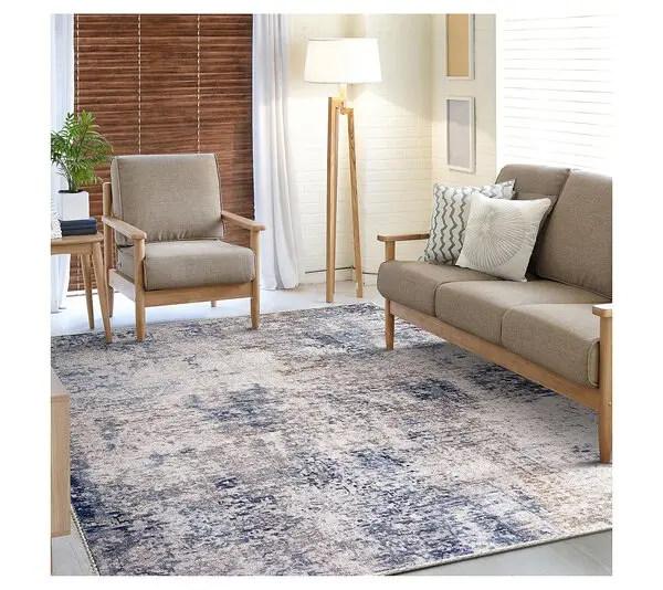 SORBUS 8x10 Area Rug, Machine Washable, Non-sli P, Vintage Rug