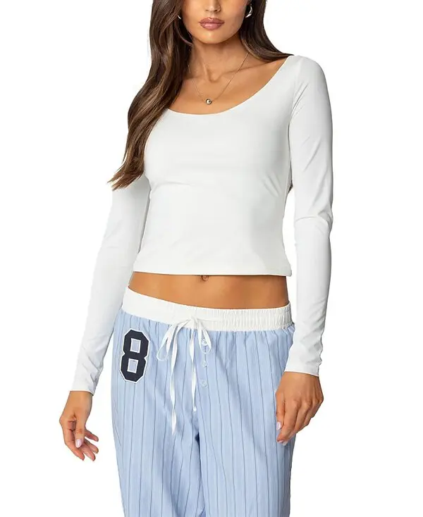 EDIKTED Millicent Scoop Neck Top