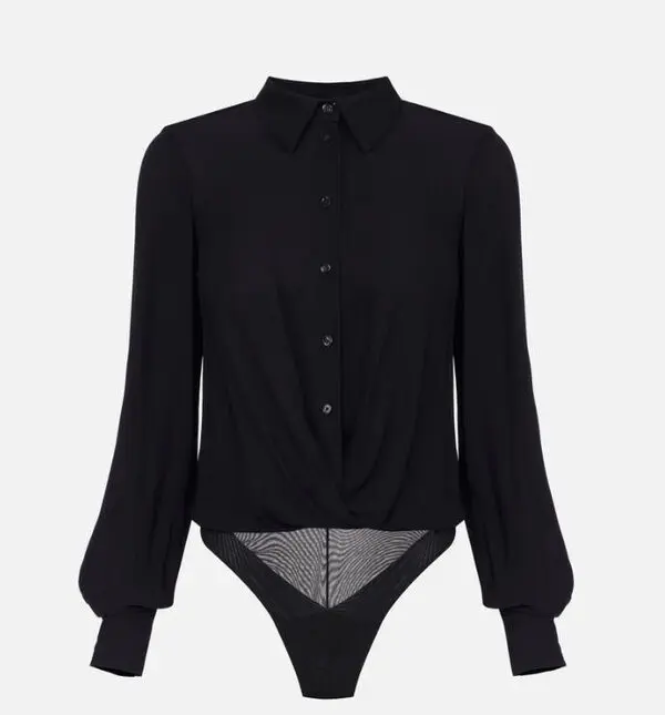 Elisabetta Franchi Slim-fit Georgette Bodysuit