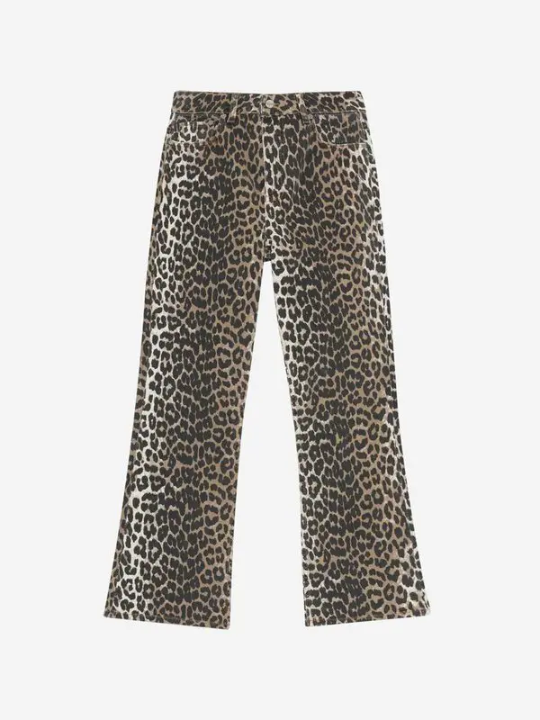 GANNI Betzy Printed Cropped Jeans