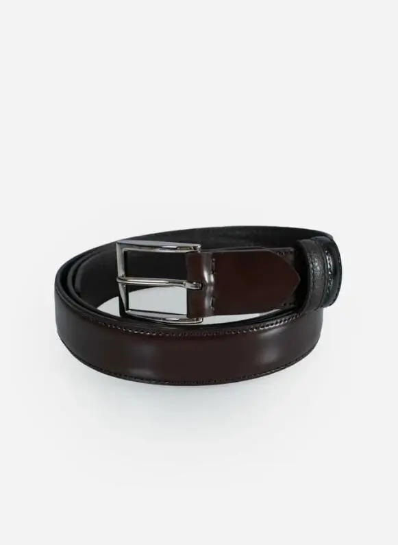 Hogan Leather Belt - Marrone/nero