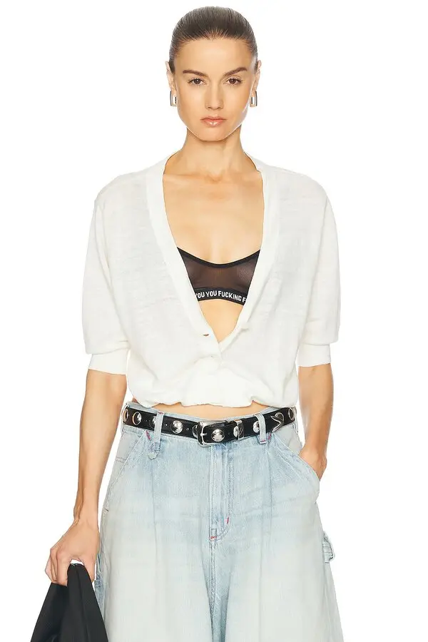 R13 Elbow Sleeve Balloon Cardigan