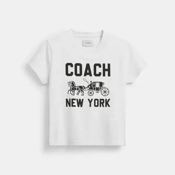 Coach Horse And Carriage T-Shirt In Organic Cotton - White | Editorialist