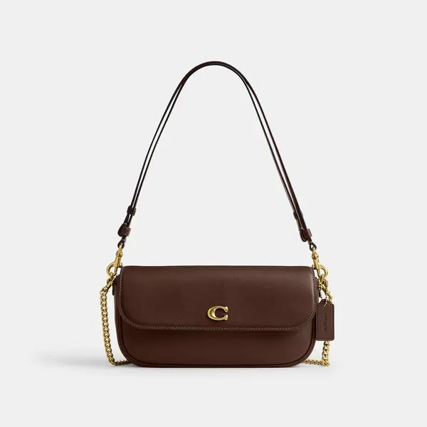 Coach Brook Flap Chain Bag - Brass/maple