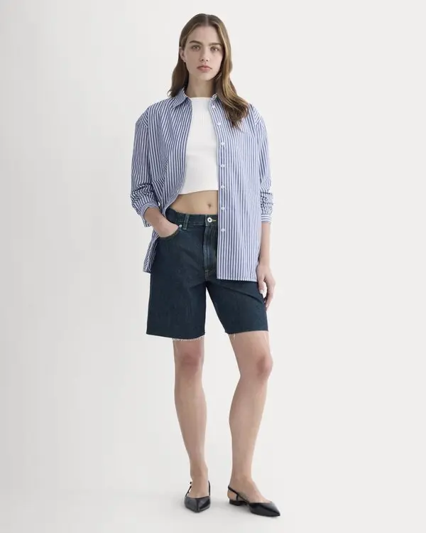 Everlane Og Baggy Jean Short - Dark Indigo