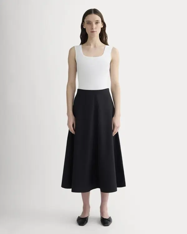 Everlane Form Square-neck Bodysuit - White