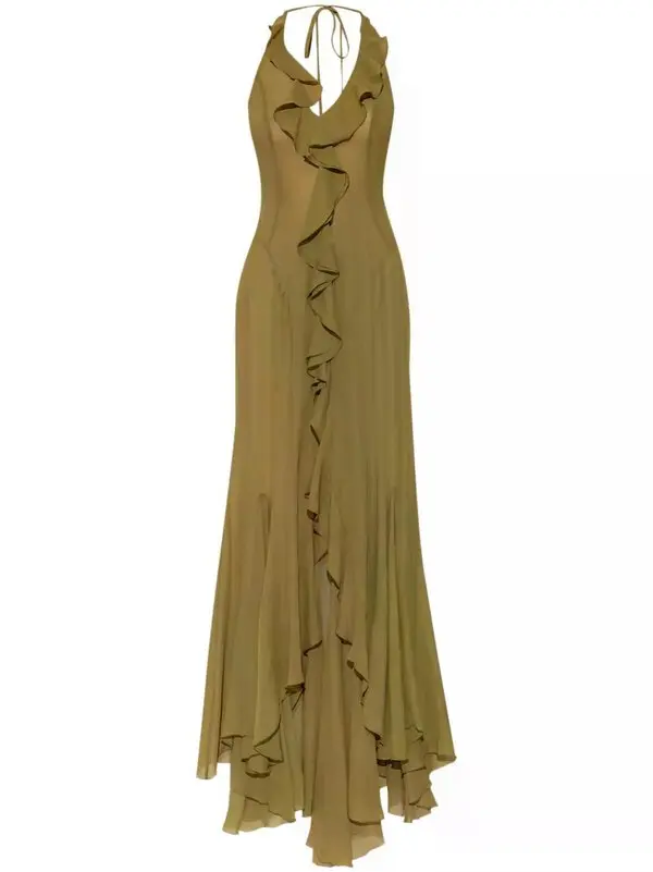 MISBHV Ruffle-detailing Midi Dress
